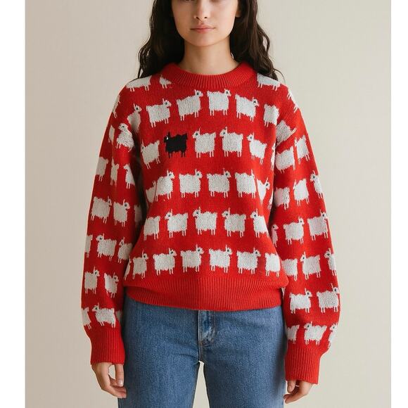 Vintage | Sweaters | Vintage Princess Diana Sheep Black Sheep Sweater ...